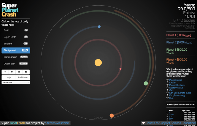 Super Planet Crash, la gravità è un gioco – MEDIA INAF