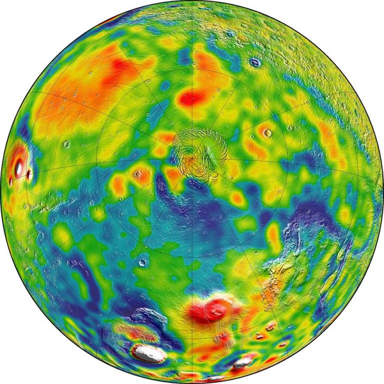 Nuova mappa della gravità di Marte – MEDIA INAF