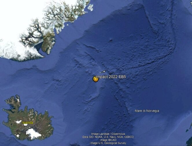 A due ore dall’impatto di 2022 EB5 – MEDIA INAF